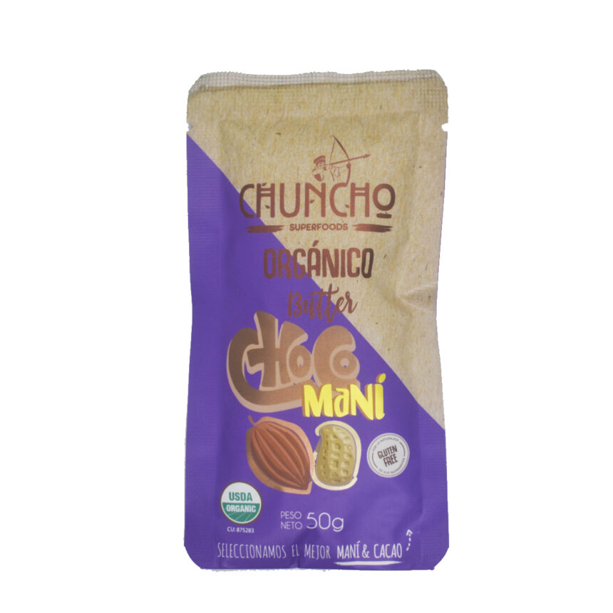 Sachet Mantequilla de ChocoManí 50g – 100% pura y saludables